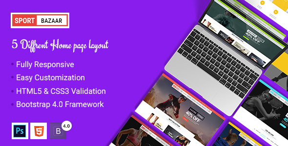 Sports Bazaar - Sports Ecommerce HTML Template by rewebsotech | ThemeForest